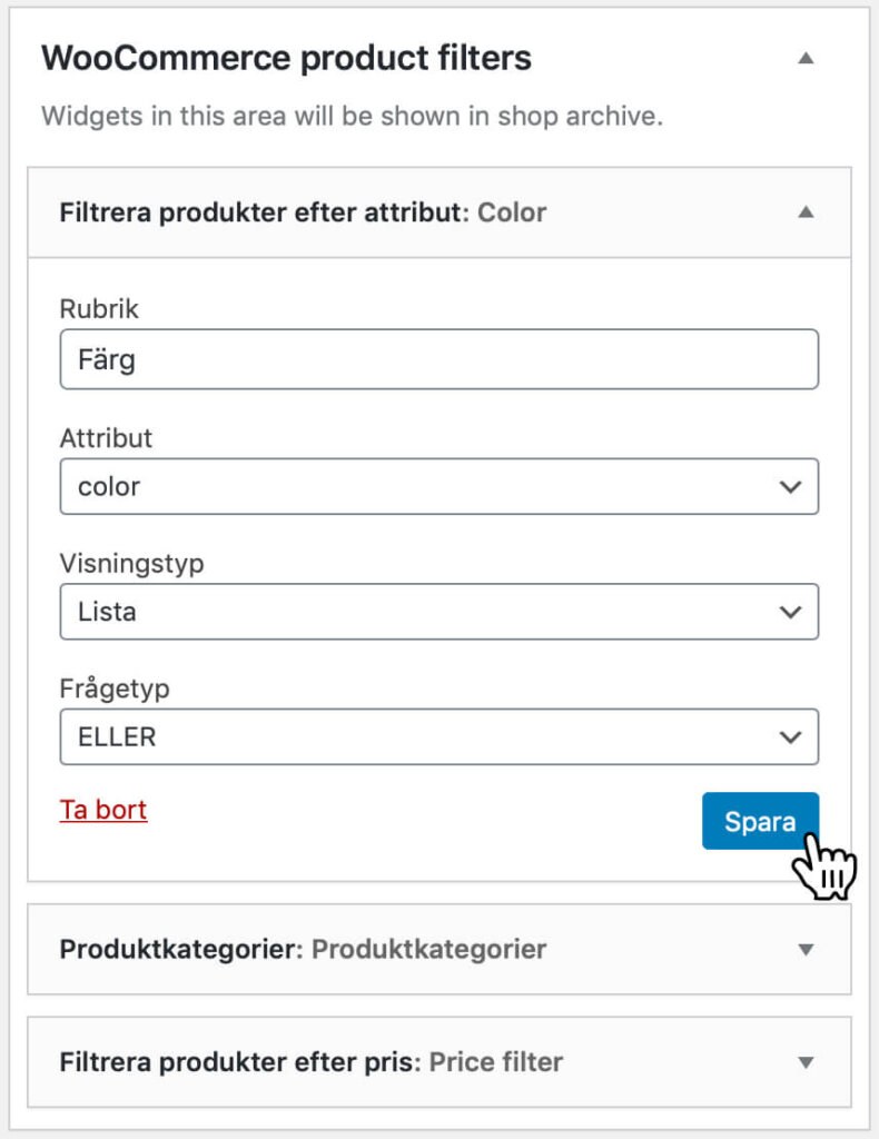 Widgets i WordPress - Wetail Docs