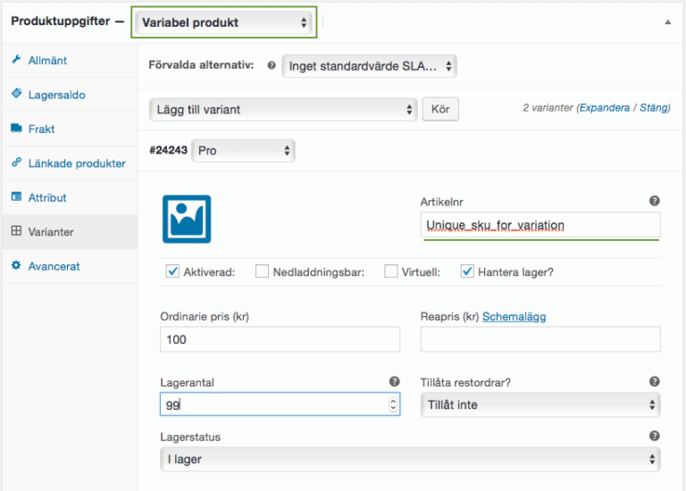 Fortnox: Artikelnummer i WooCommerce - Wetail Docs